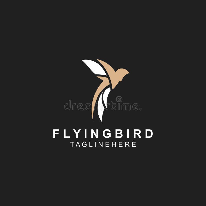 Abstract Flying Bird Logo Design Template Wing Bird Stock Vector - Illustration of fauna, wing ...
