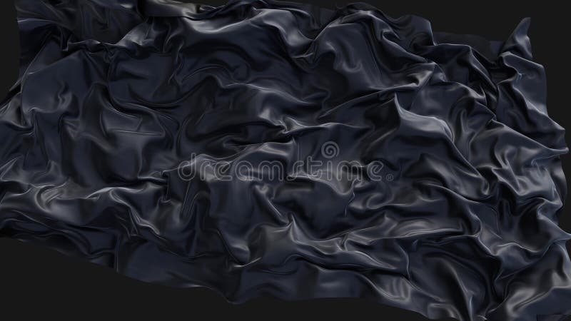 Abstract Flying Black Fabric Surface Stock Illustration - Illustration ...