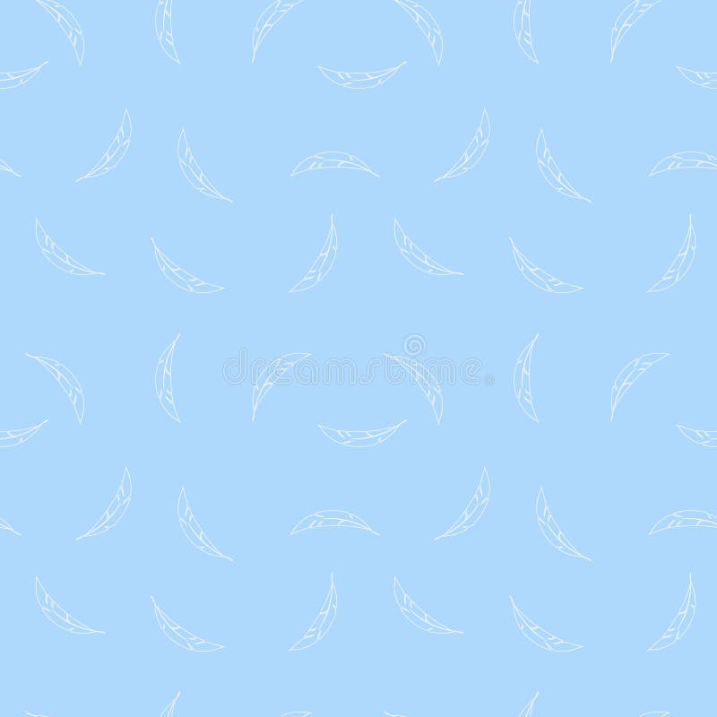 Abstract Flying Feathers and Leaves Seamless Pattern, Textile, Surface ...