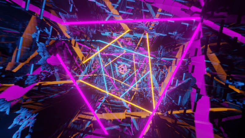 Abstract Flying in Futuristic Corridor, Seamless Loop Background Stock Footage - Video of intro ...