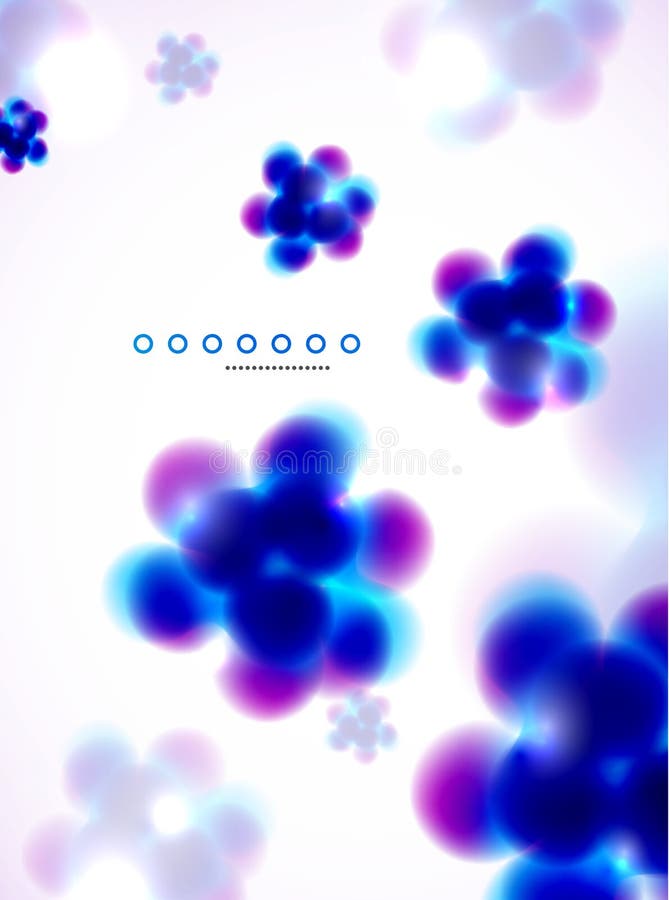 Abstract Flying Molecule Vector Background Stock Vector - Illustration ...