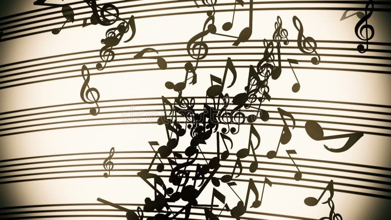 Flying Musical Notes on Green Screen Background Stock Video - Video of ...