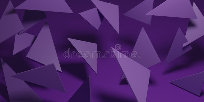 Abstract Flying Purple Triangles Pattern Luxury Dark Background. Modern ...