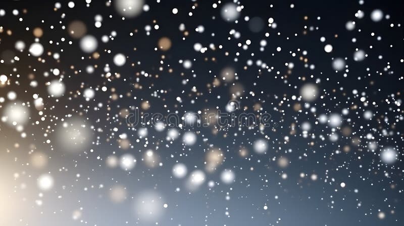 Abstract Flying White Particles on White-blue Background. Neural ...