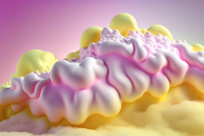 Abstract Foam Clouds with Splashing Forms and Drops. Colorful Foam ...