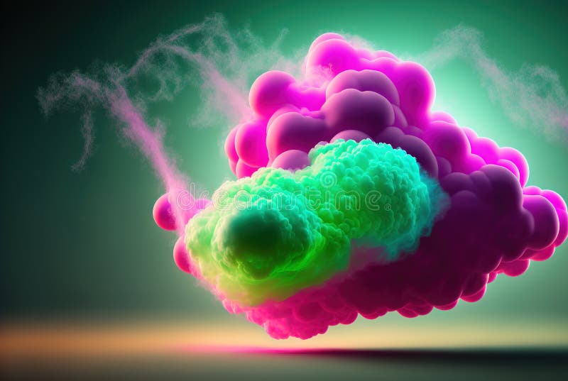 Abstract Foam Clouds with Splashing Forms and Drops. Colorful Foam ...