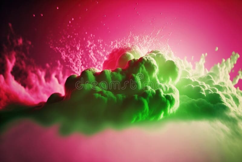 Abstract Foam Clouds with Splashing Forms and Drops. Colorful Foam ...