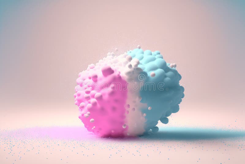 Abstract Foam Clouds with Splashing Forms and Drops. Colorful Foam ...