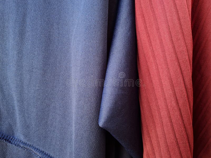 Abstract Folded Blue and Red Fabric Textured Background with Shadow ...