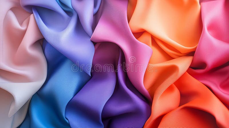 Abstract Folded Fabric in Vibrant, Gradient Colors Background Stock ...