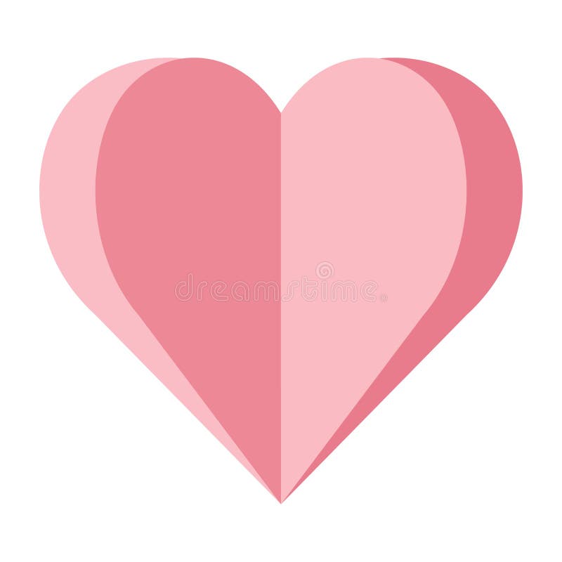 Abstract Folded Heart. Vector Illustration Stock Vector - Illustration ...