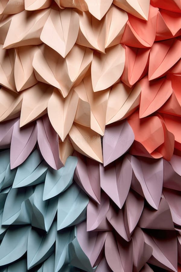 Abstract, Folded Origami Paper Patterns Stock Illustration ...