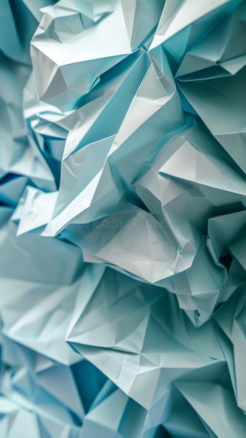 Abstract Folded Paper Texture with Blue Tones and Geometric Shapes ...