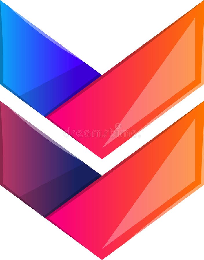 Abstract Folding Logo Illustration in Trendy and Minimal Style Stock ...