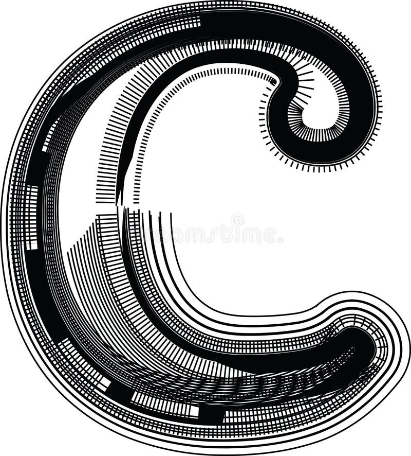 Font illustration LETTER c stock vector. Illustration of graphic ...