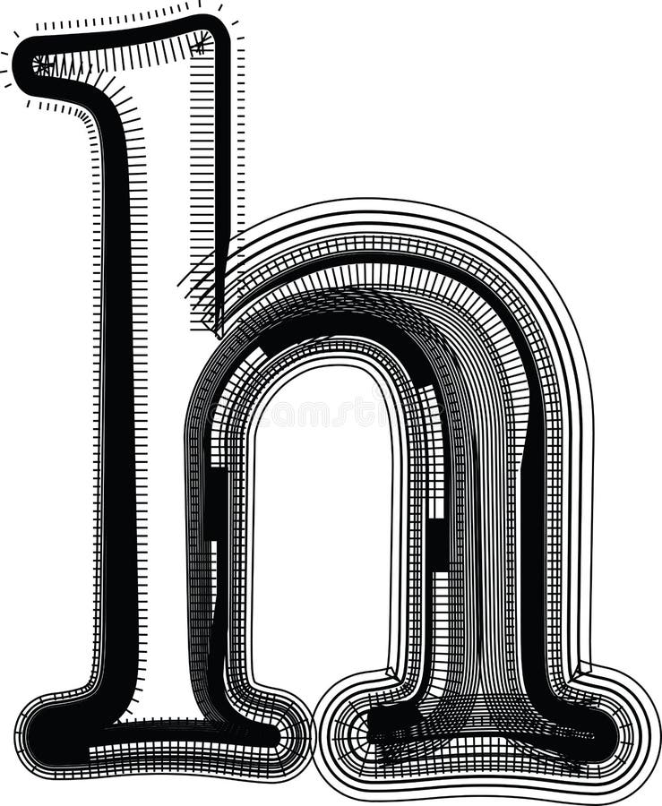 Font illustration LETTER h stock vector. Illustration of element ...