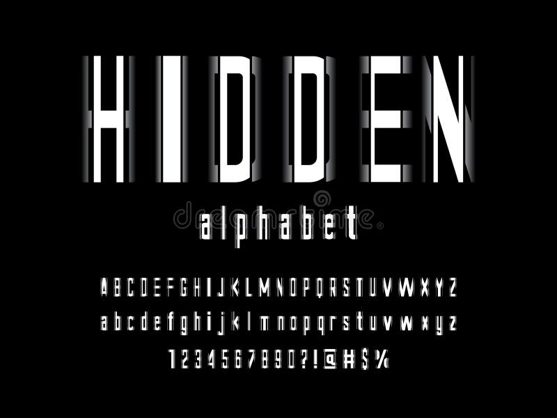 Hidden font stock vector. Illustration of sign, uppercase - 143418448