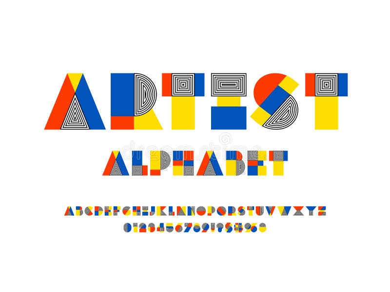 Abstract font stock vector. Illustration of line, typeface - 249887697