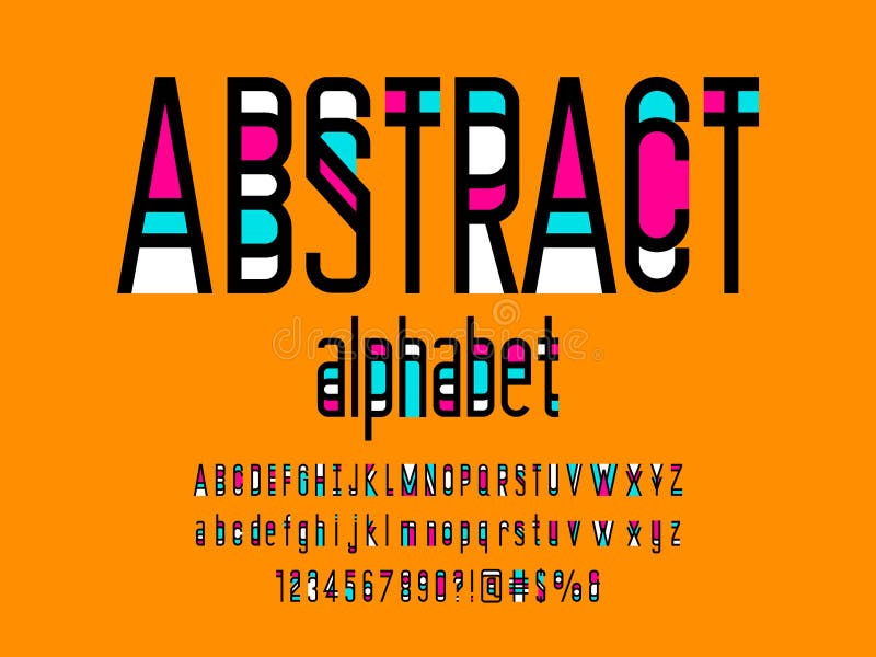 Abstract font stock vector. Illustration of style, poster - 211836623