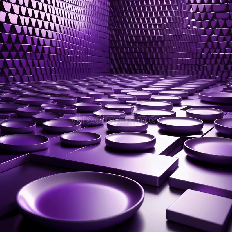 Abstract Foreground Displays Circular Discs and Rectangular Blocks ...