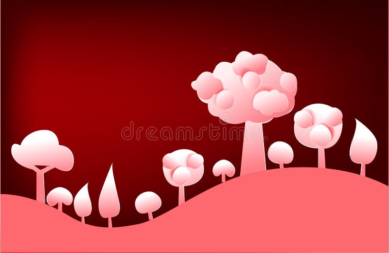 Abstract Forest Made of Watercolour Effects, Trees in Park Illustration ...