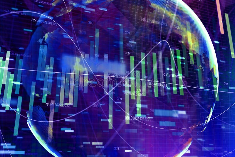 Abstract Forex Backdrop with Globe Stock Illustration - Illustration of ...