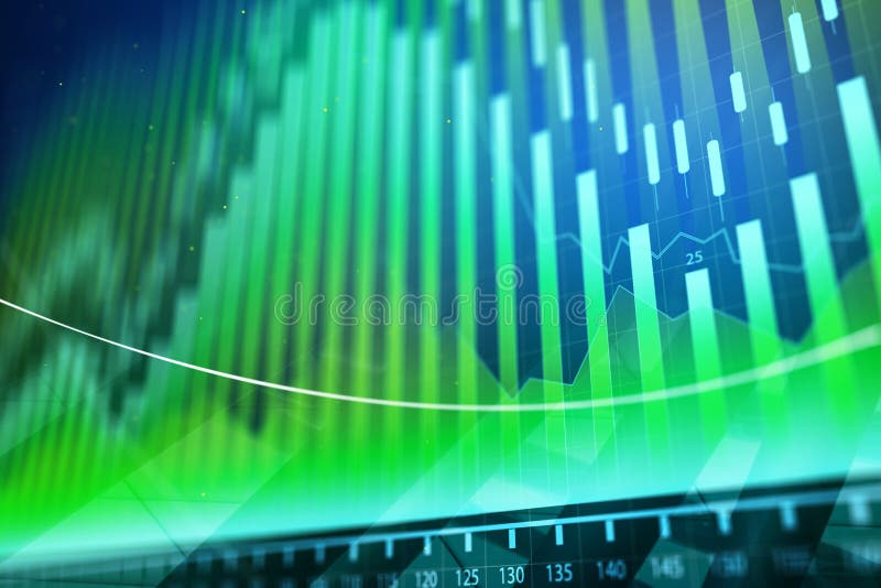 Abstract Forex Chart Backdrop Stock Image - Image of bars, glowing ...