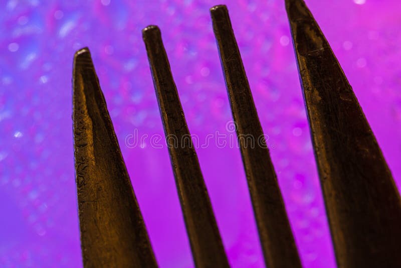 Abstract Fork Detail on Colorful Surface. Abstract Background Concept ...