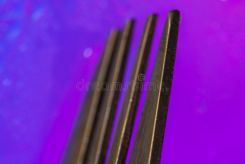 Abstract Fork Detail on Colorful Surface. Abstract Background Concept ...