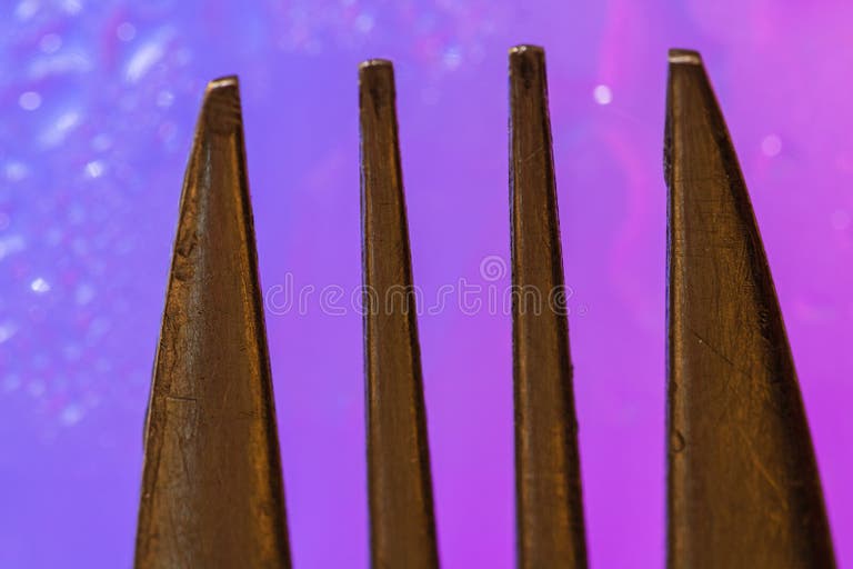 Abstract Fork Detail on Colorful Surface. Abstract Background Concept ...