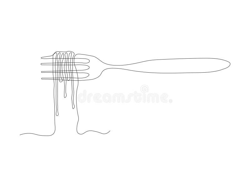 One Line Drawing Pasta Stock Illustrations – 135 One Line Drawing Pasta ...