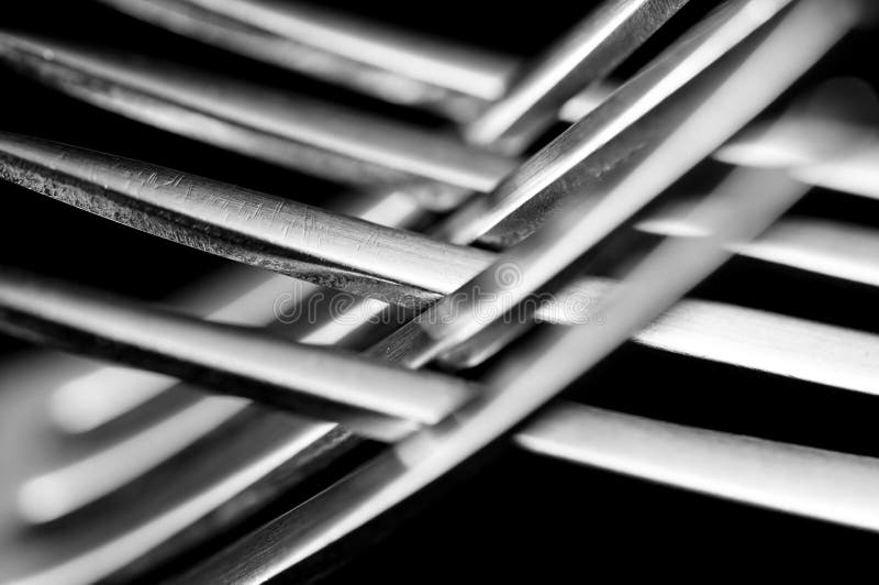 Abstract forks. stock photo. Image of shiny, forks, macro - 98155802