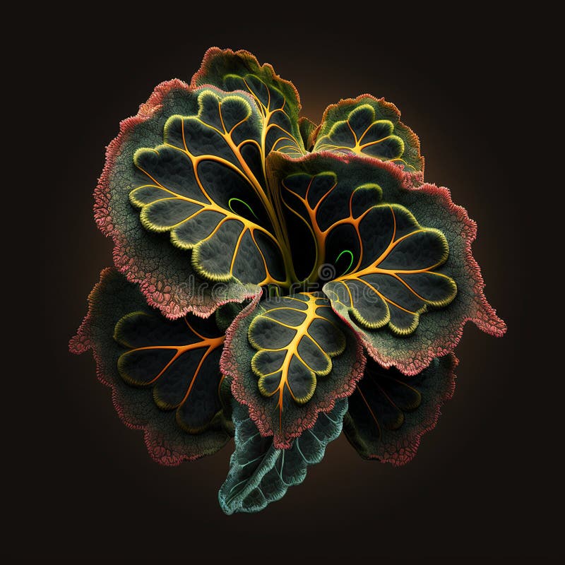 An Abstract Form Begonia Flower Sculpture Illustration, Generative Ai ...