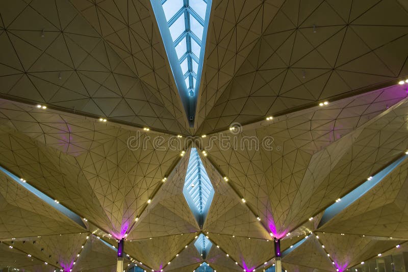 Abstract Form of the Ceiling Background Stock Image - Image of roof ...