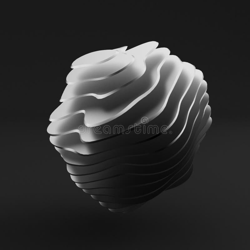 Abstract Form. 3d Illustration, 3d Rendering Stock Illustration ...