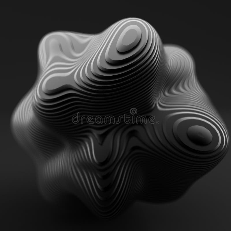 Abstract Form. 3d Illustration, 3d Rendering Stock Illustration ...
