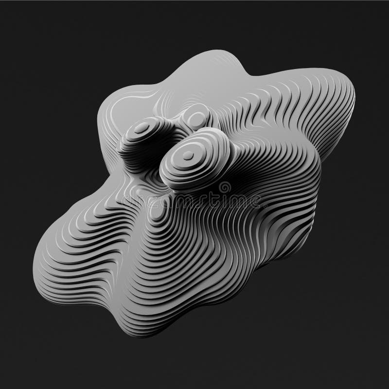 Abstract Form. 3d Illustration, 3d Rendering Stock Illustration ...