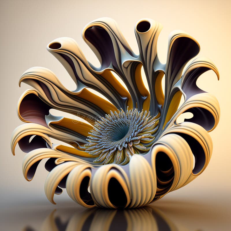 An Abstract Form Daisy Flower Sculpture Illustration, Generative Ai ...