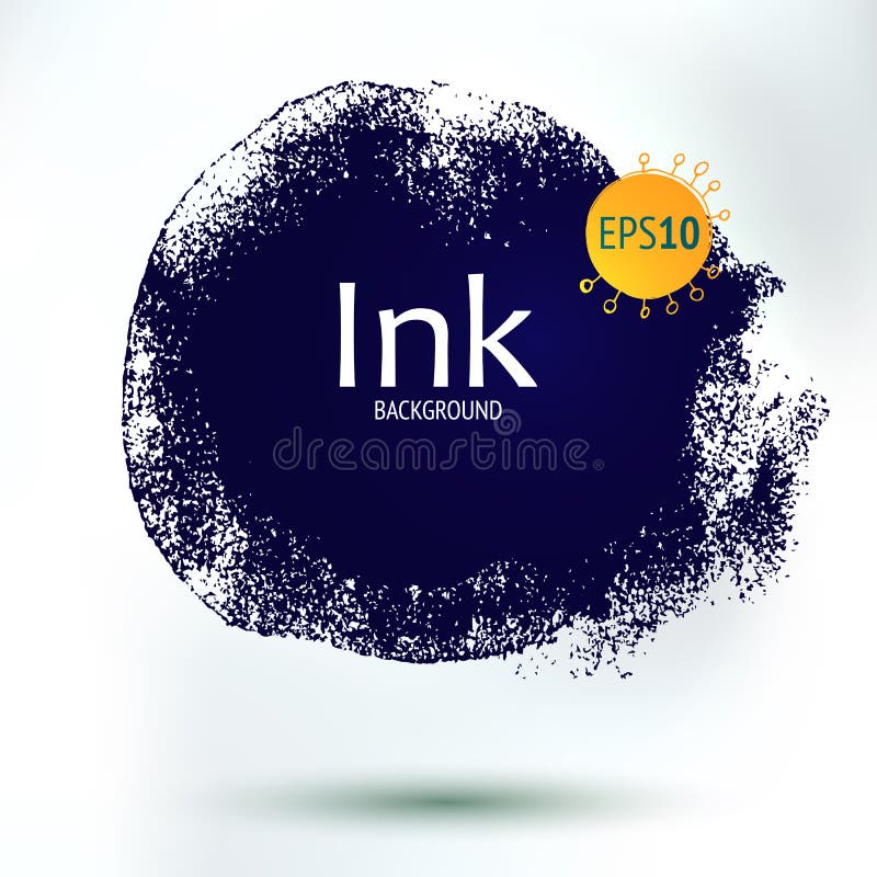 Abstract Form Ink Blob, Hand Drawing Art Stock Vector - Illustration of ...