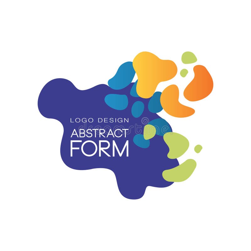 Abstract Form Logo Design, Brand Identity Element in Flat Style ...