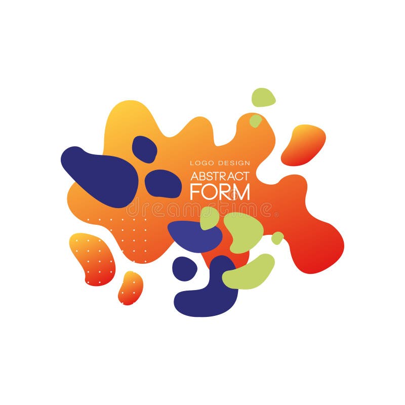 Abstract Form Logo Design with Different Colors, Brand Identity Element ...