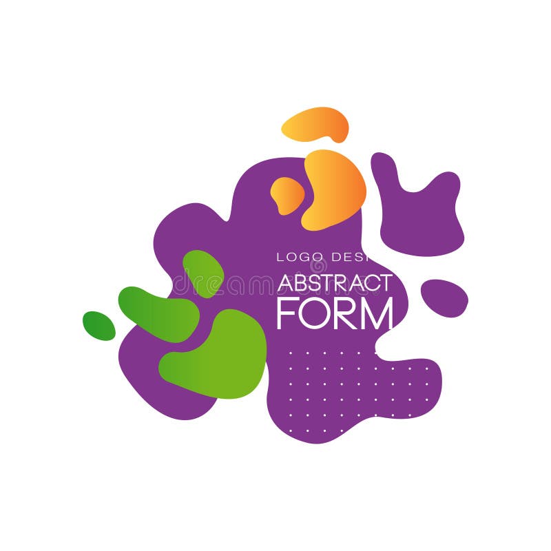 Abstract Form Logo Design with Different Colors, Brand Identity Element ...