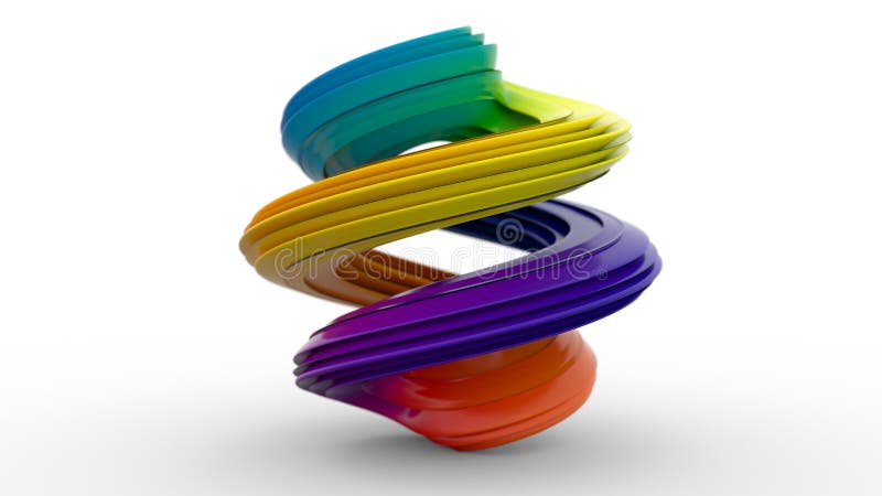 Abstract Form or Shape. Logo Shape. Geometry Shapes that Goes Up and ...