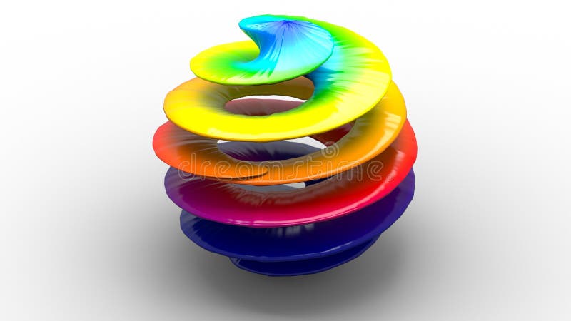 Abstract Form or Shape. Logo Shape. Geometry Shapes that Goes Up and ...