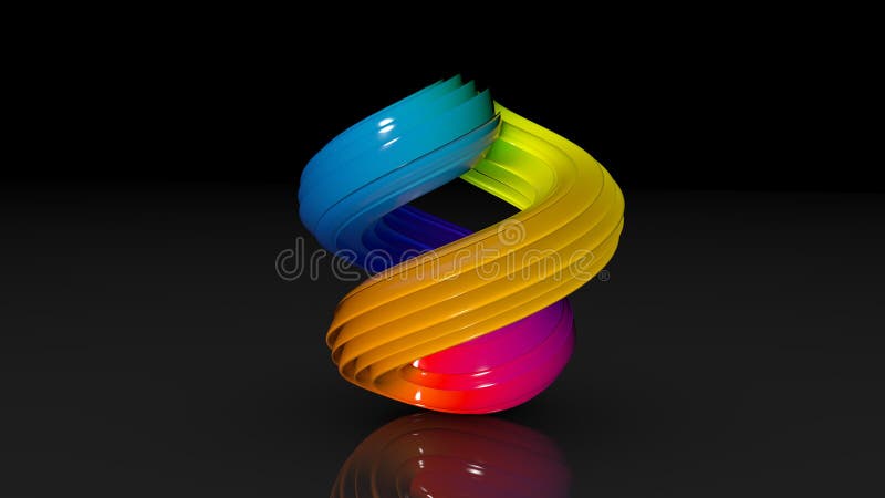 Abstract Form or Shape. Logo Shape. Geometry Shapes that Goes Up and ...