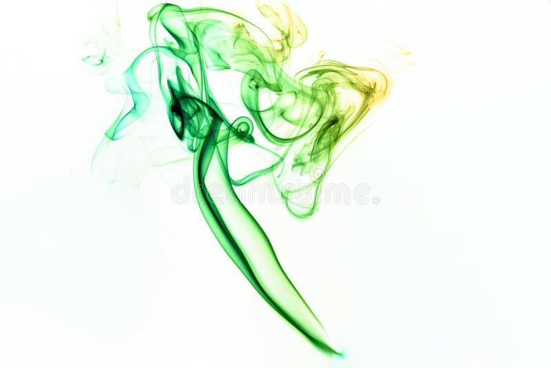 Abstract Form of Smoke Isolated on a White Background Stock Image ...