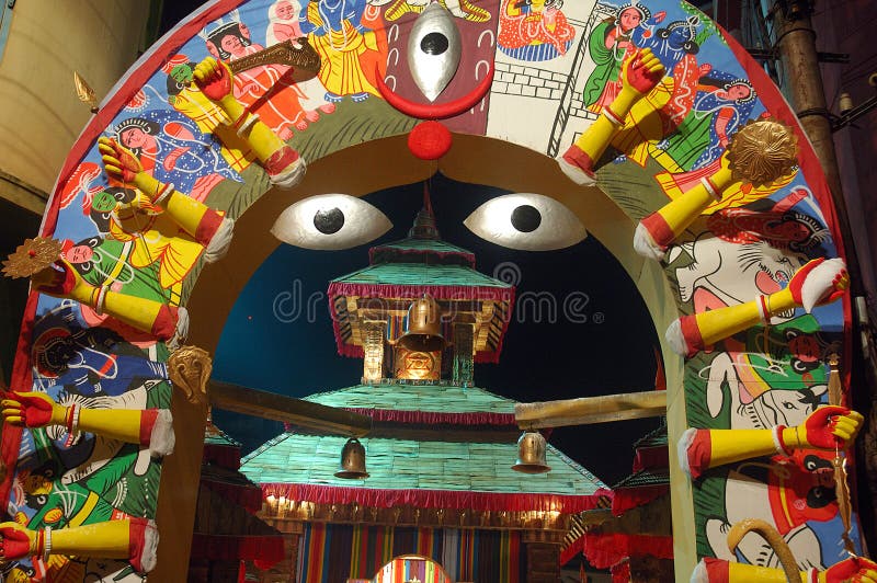 Abstract Form of a Temporary Temple Stock Image - Image of india ...