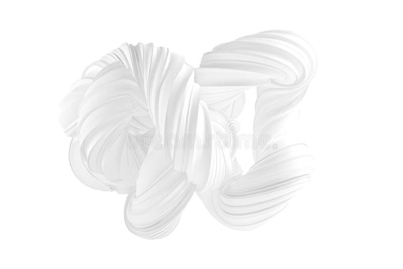 Abstract Form on a White Background. 3d Illustration, 3d Rendering ...