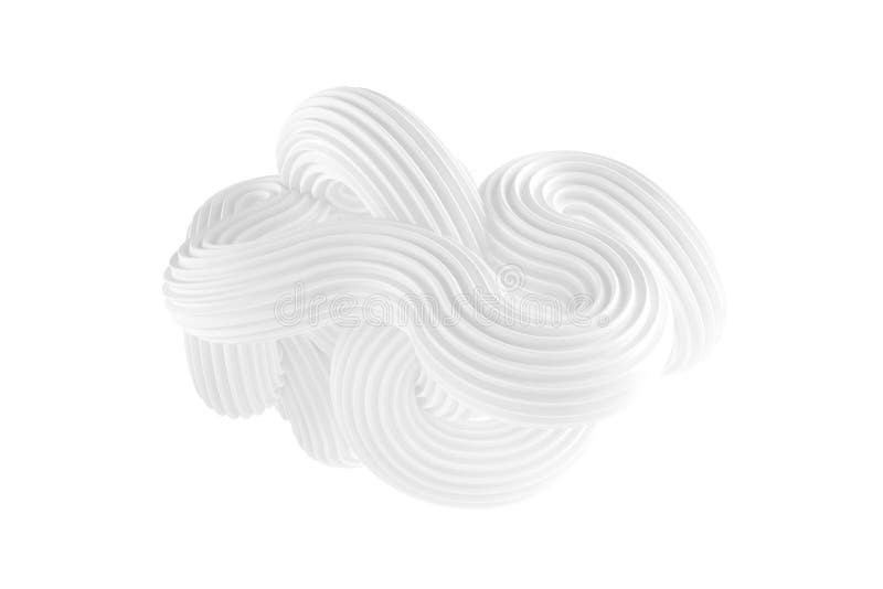 Abstract Form on a White Background. 3d Illustration, 3d Rendering ...