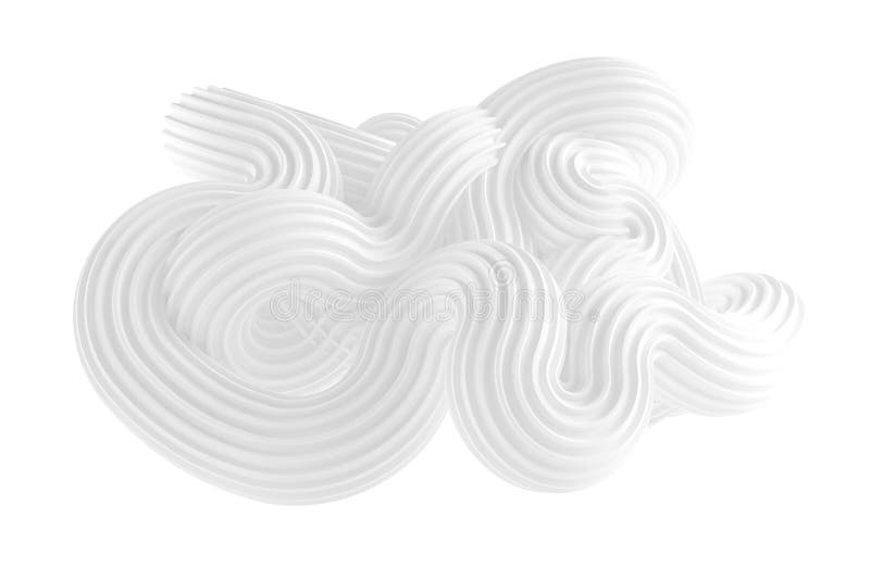 Abstract Form on a White Background. 3d Illustration, 3d Rendering ...